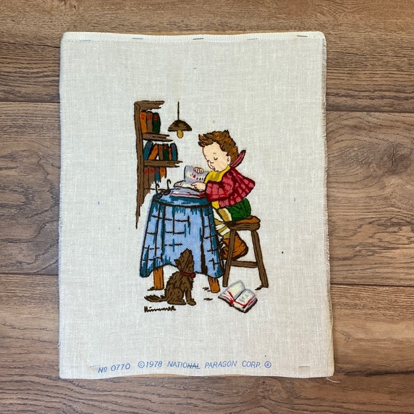 Vintage | Wall Decor | Vintage Hummel Book Lore Embroidery Complete ...